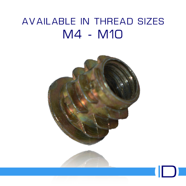 Yellow Passivated Zinc Alloy Die Cast M5 Type D Threaded Inserts for ...